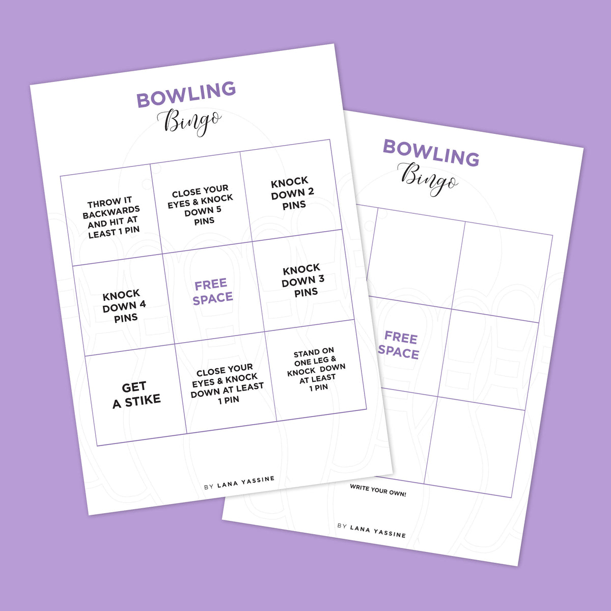 Bowling Bingo Free Printable – By Lana Yassine