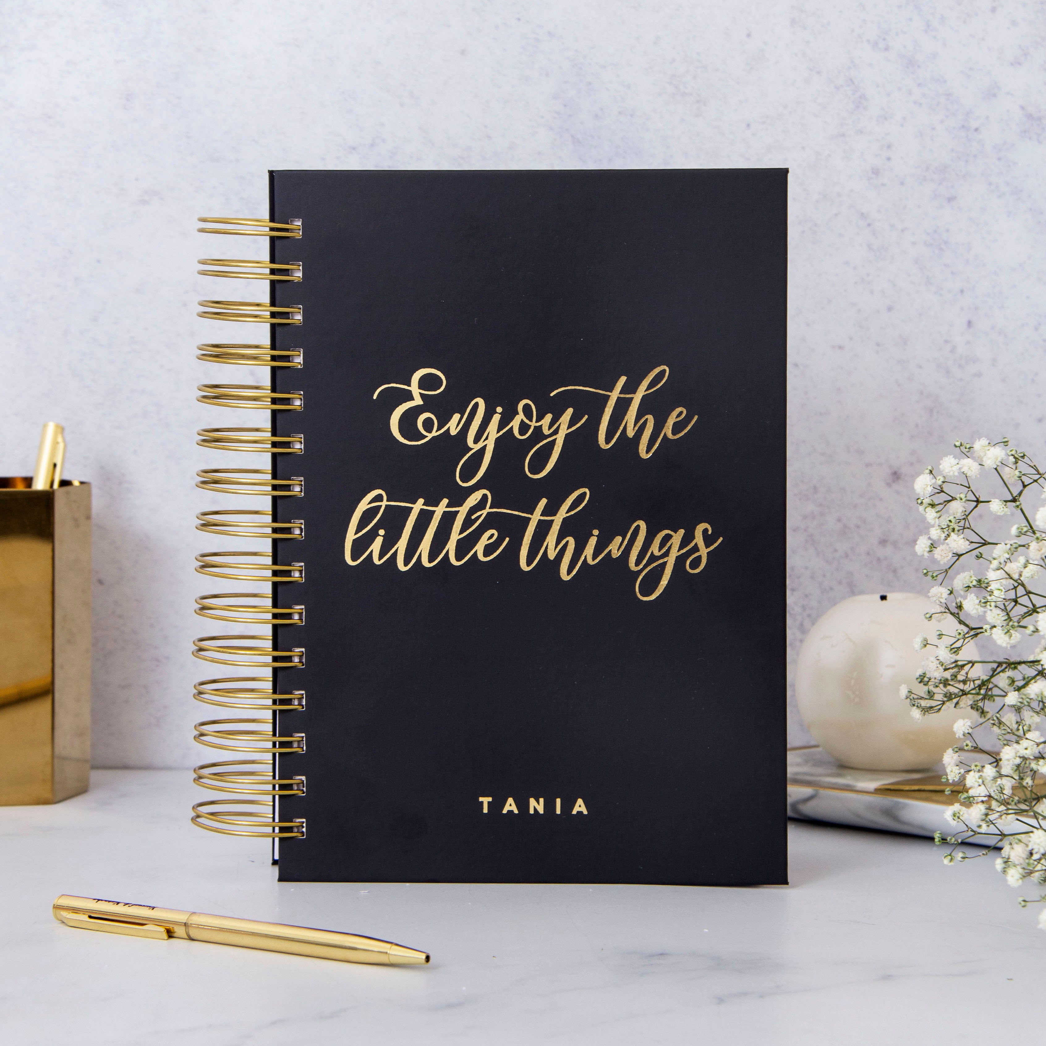 Enjoy the Little Things Foil Daily Planner – By Lana Yassine