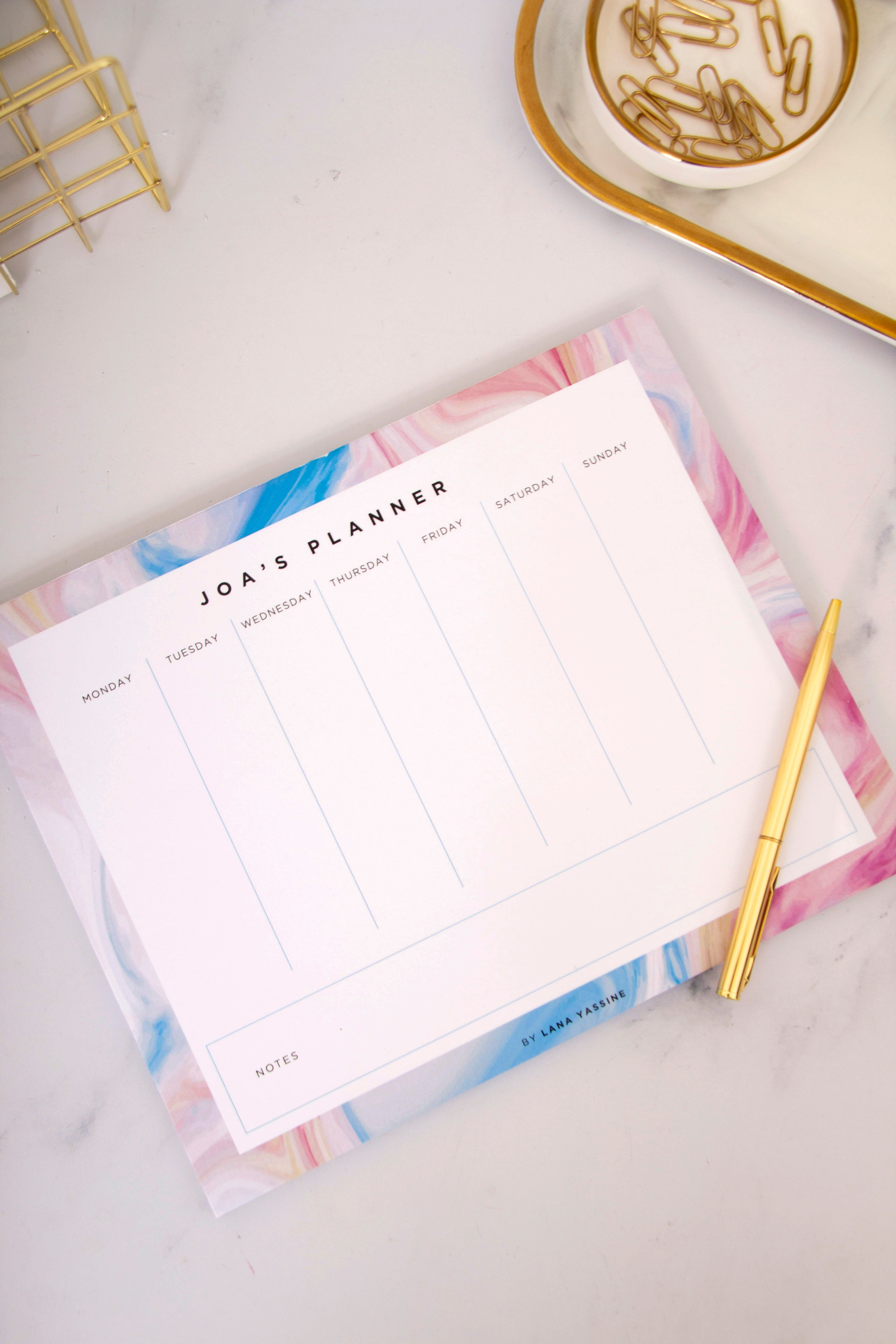 Weekly & Daily Desk Planners – By Lana Yassine