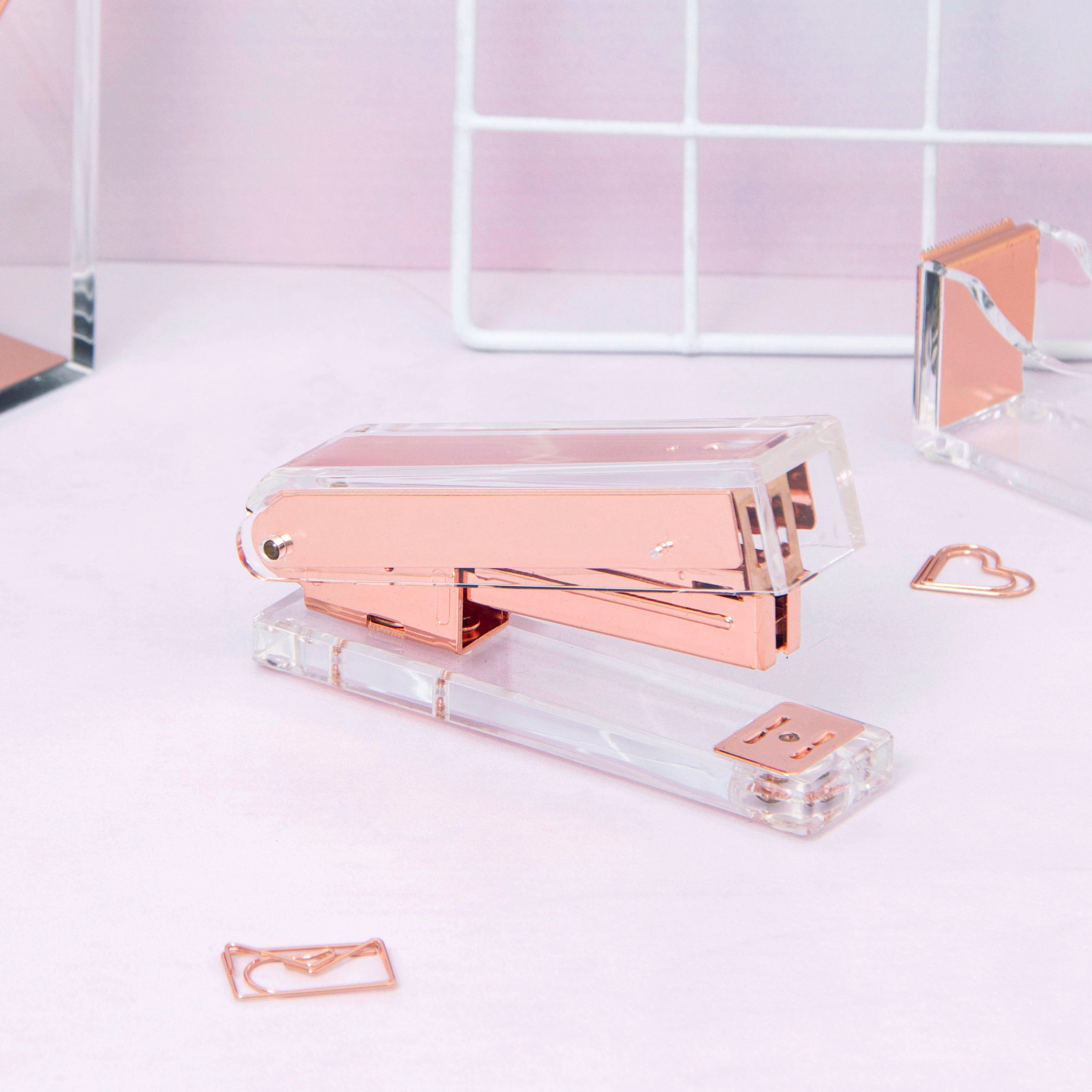Acrylic Rose Gold Stapler – By Lana Yassine