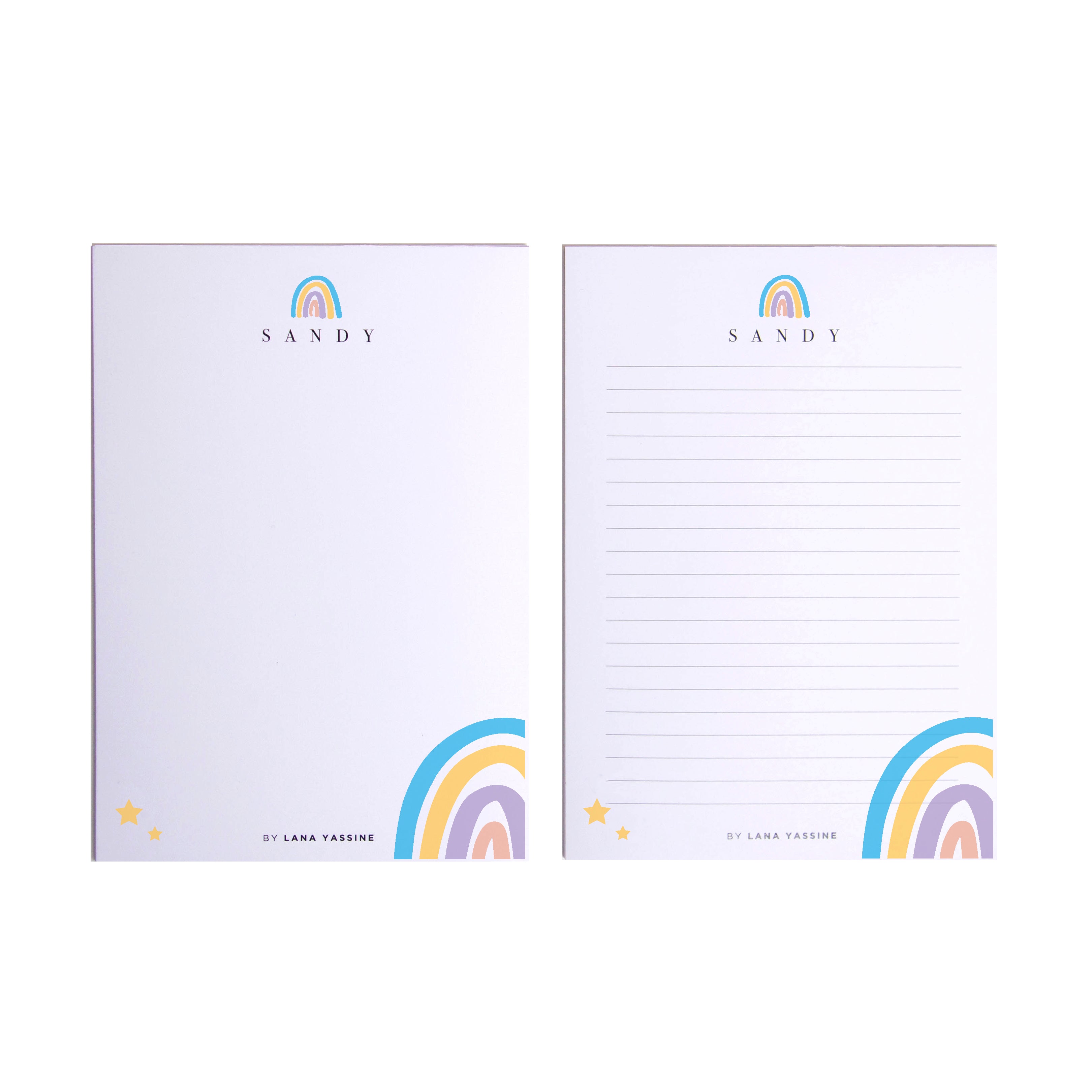 Personalized Rainbow Note Pad – By Lana Yassine